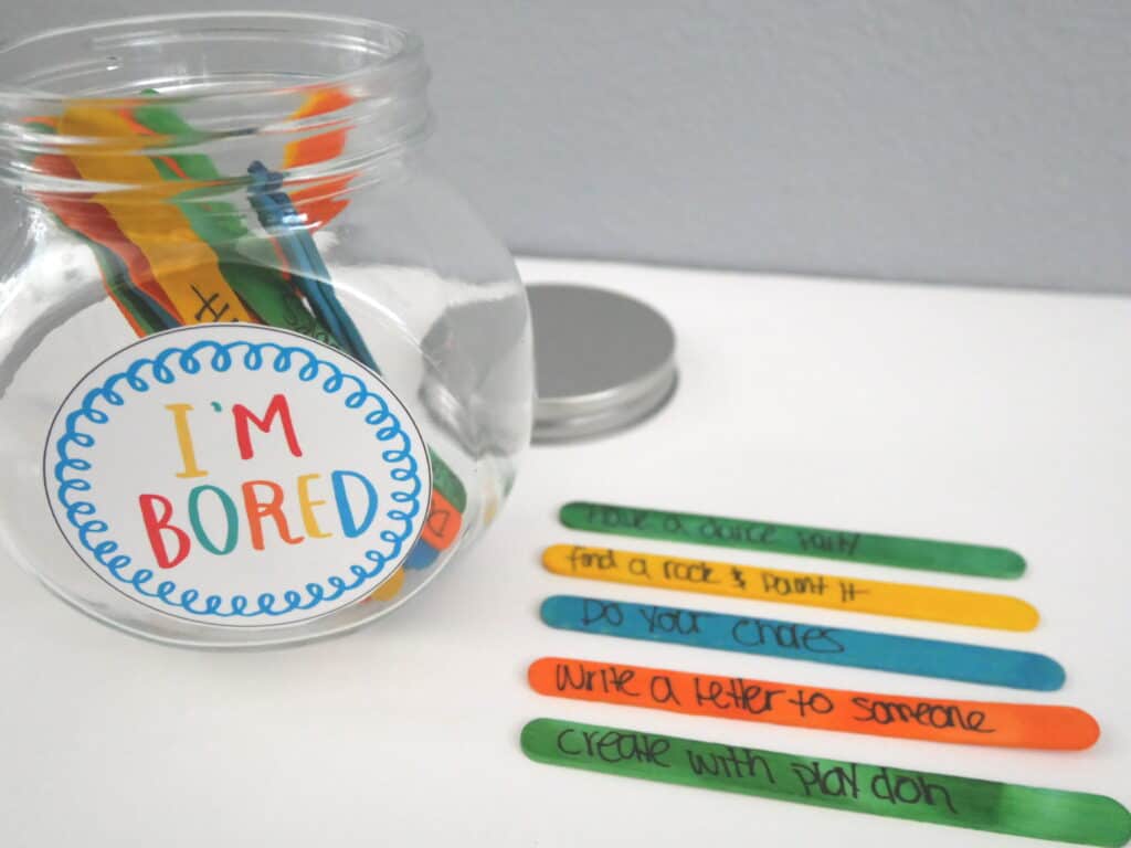 How to make an “I’m Bored” Jar + FREE Printable – Sincerely Yasmen